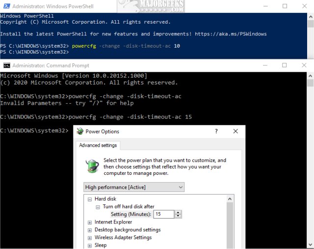 How to Change or Disable Hard Disk After Idle in Windows - MajorGeeks How to Change or Disable Hard Disk After Idle in Windows - MajorGeeks
